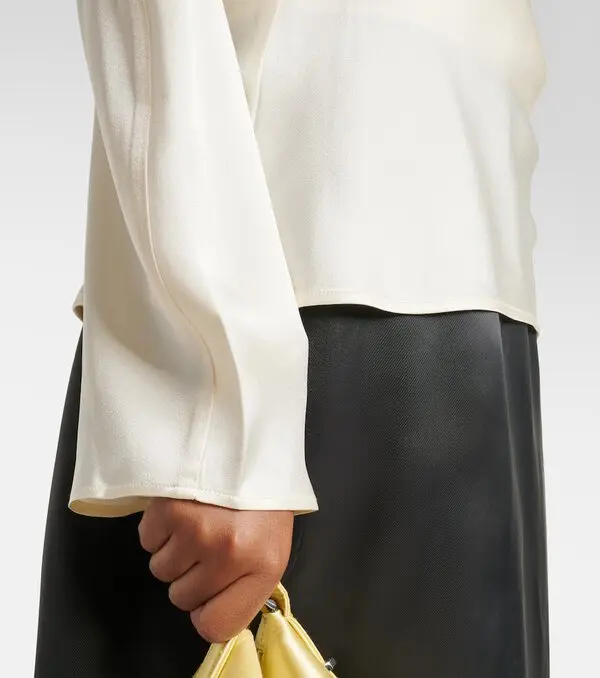 RÓHE Satin Top - White