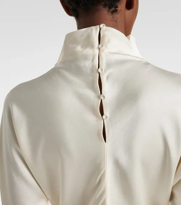 RÓHE Satin Top - White