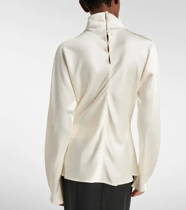 RÓHE Satin Top - White
