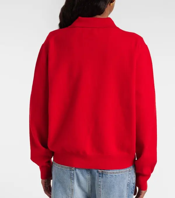 RÓHE Wool And Cashmere Polo Sweater - Red