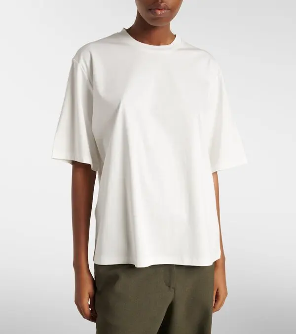 RÓHE Oversized Cotton-blend T-shirt - White