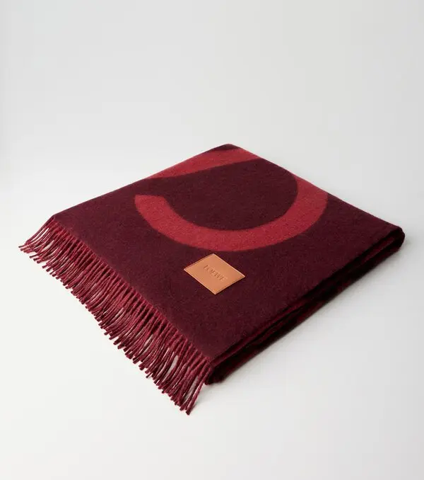 Loewe Anagram Fringed Wool And Cashmere Blanket