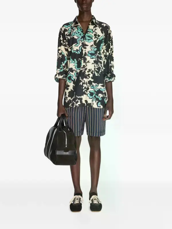 Dries Van Noten Suede Sneaker Mules - Black