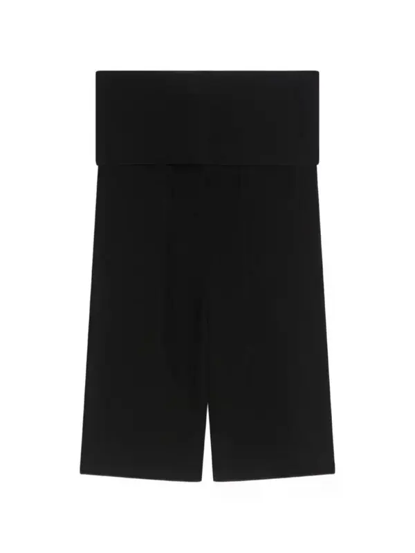Dries Van Noten Rib Knit Biker Shorts - Black