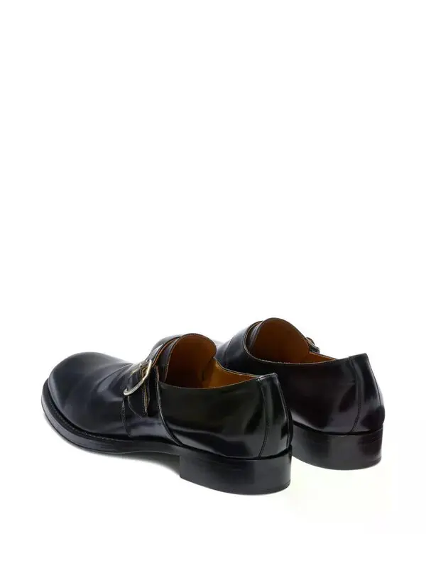 Dries Van Noten Buckled Leather Monk Shoes