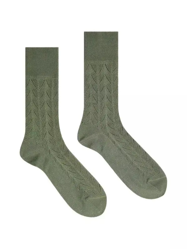 Dries Van Noten Patterned Socks - Green