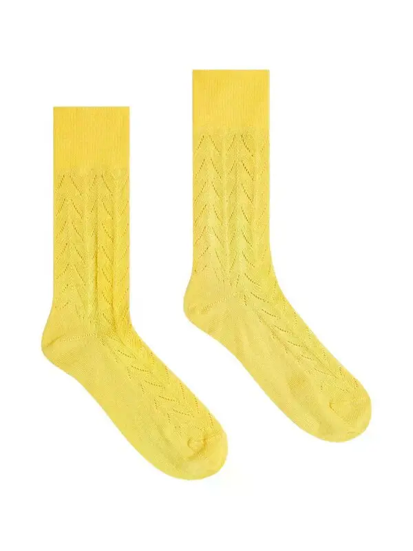 Dries Van Noten Cotton Ankle Socks - Yellow