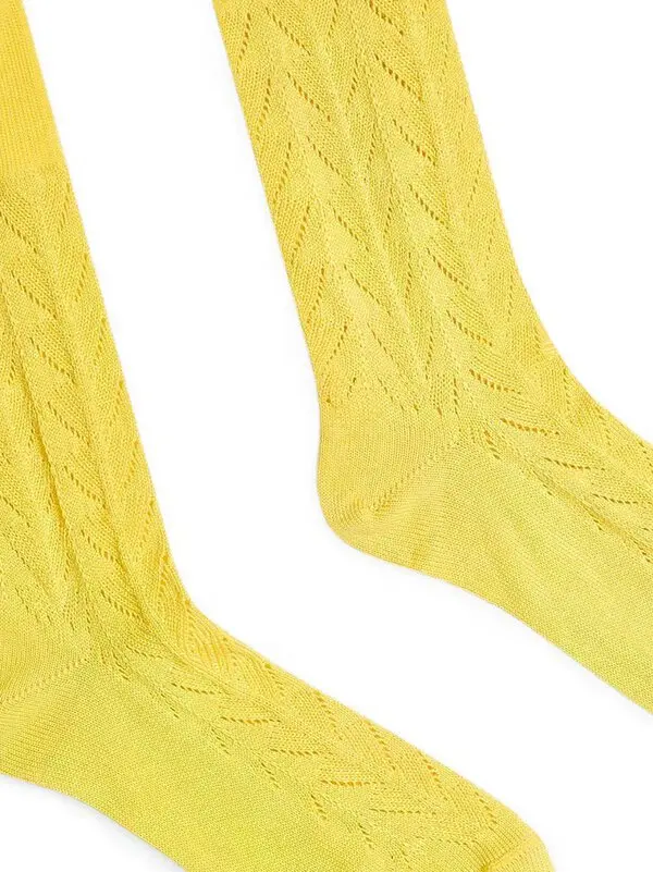 Dries Van Noten Cotton Ankle Socks - Yellow