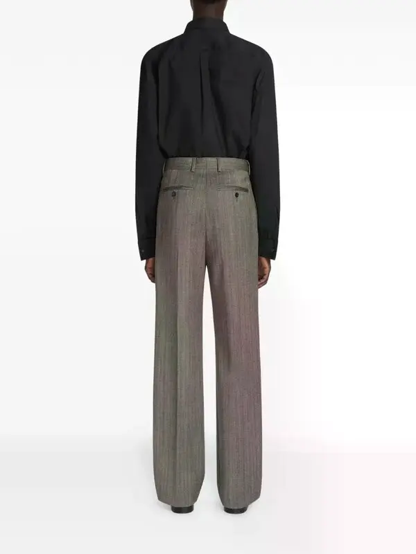 Dries Van Noten Striped Trousers - Grey