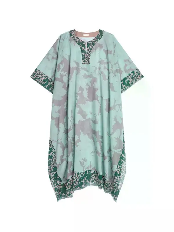 Dries Van Noten Printed Kaftan - Blue