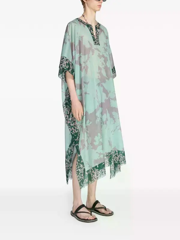 Dries Van Noten Printed Kaftan - Blue
