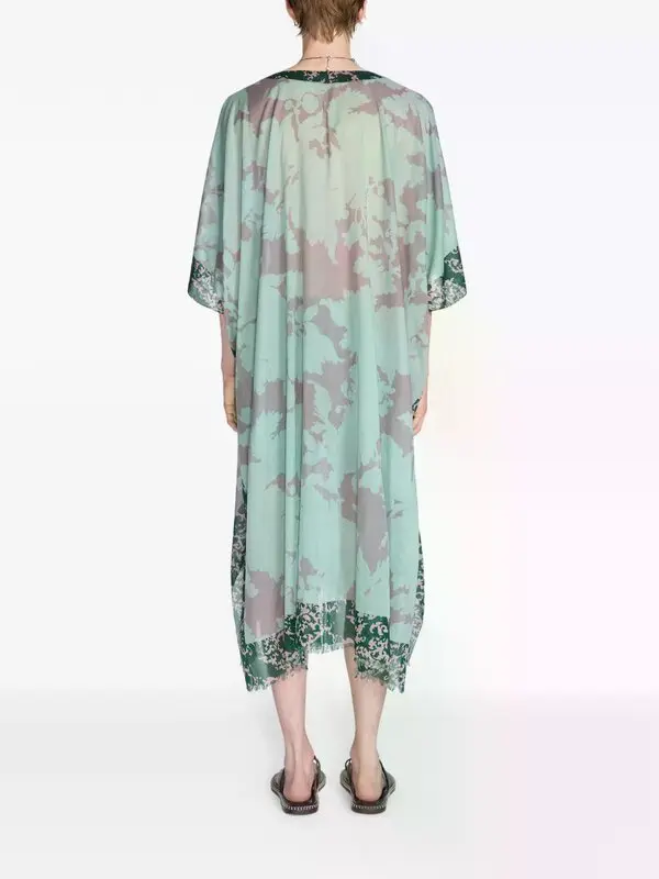 Dries Van Noten Printed Kaftan - Blue