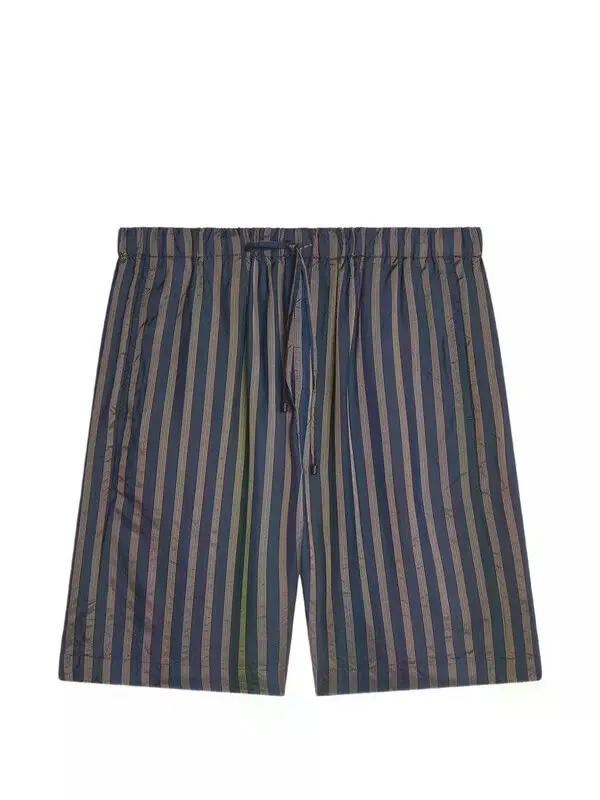 Dries Van Noten Striped Shorts - Blue