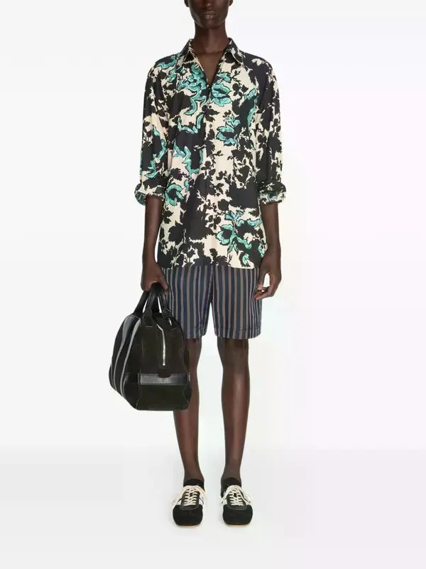 Dries Van Noten Striped Shorts - Blue