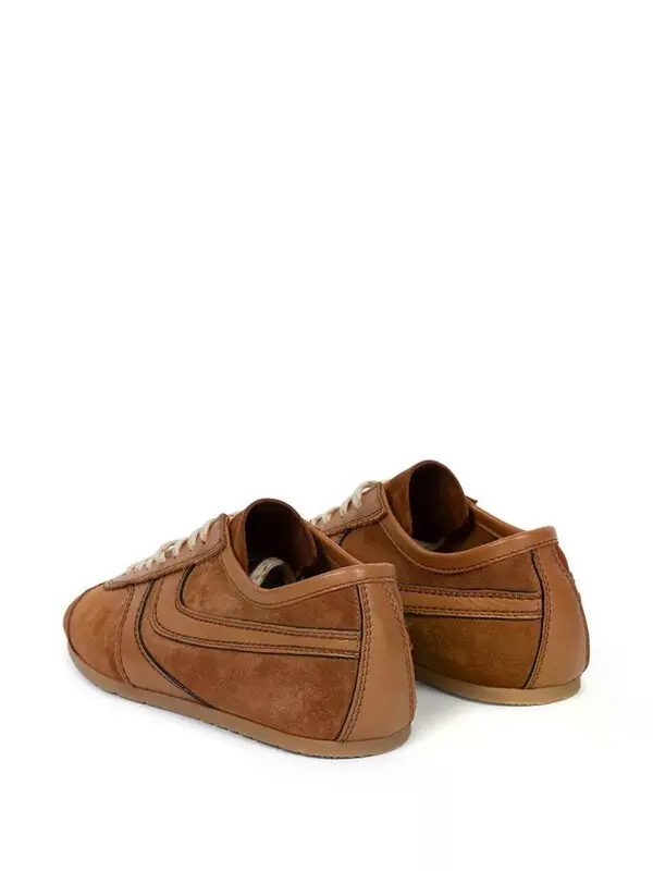 Dries Van Noten Suede Panelled Sneakers - Brown