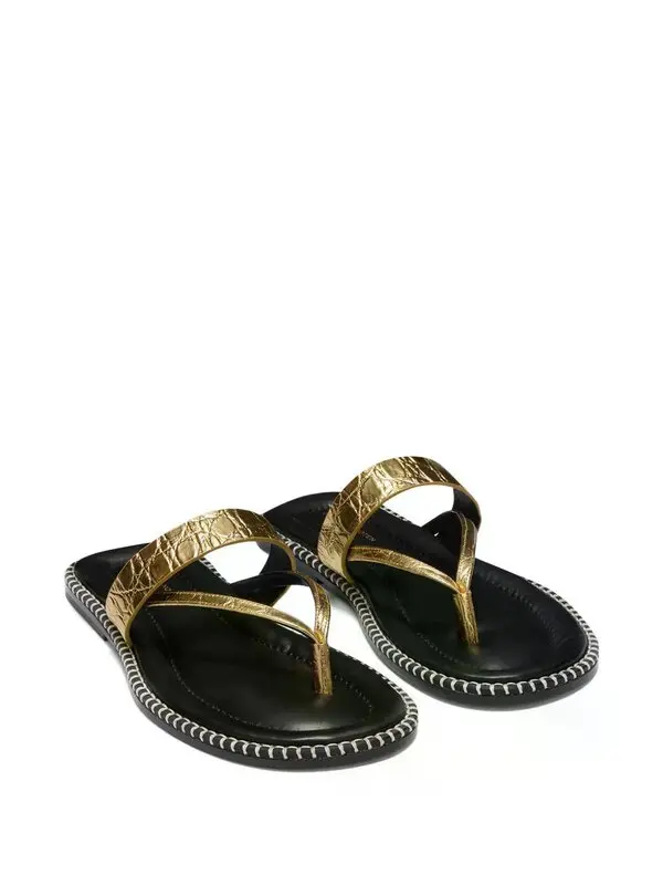 Dries Van Noten Textured-strap Leather Sandals