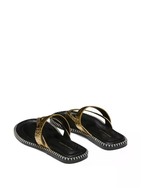 Dries Van Noten Textured-strap Leather Sandals
