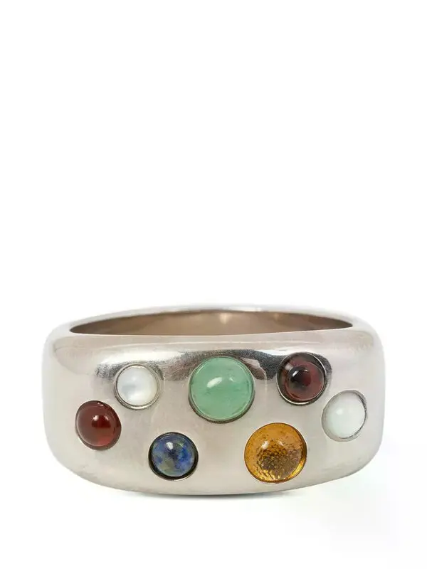 Dries Van Noten Stone-embellished Ring - Silver