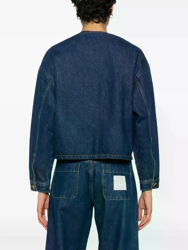 Sandro Button-up Pocket Denim Jacket - Blue