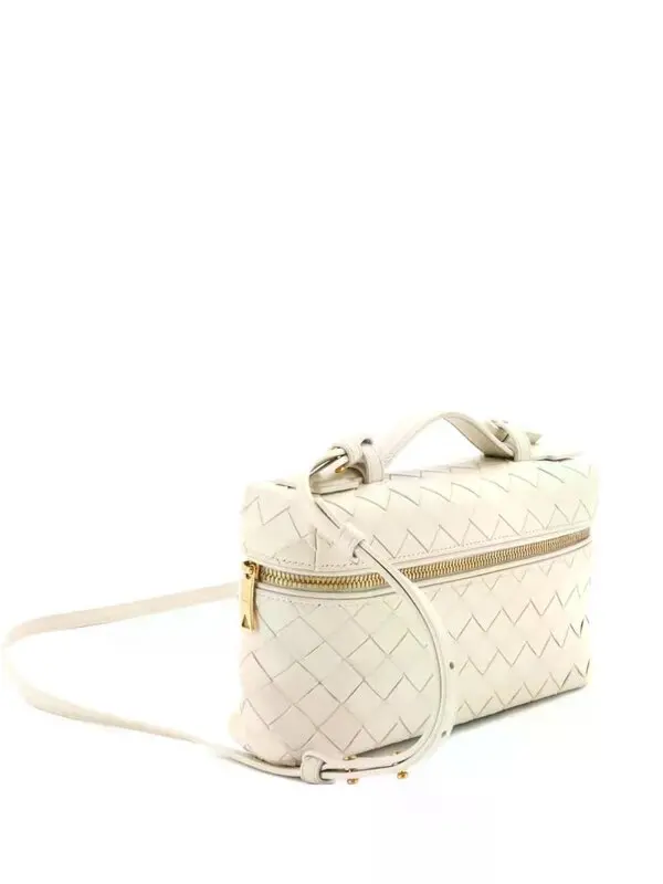 Bottega Veneta Intrecciato Leather Crossbody Bag Vanity Case - Neutrals