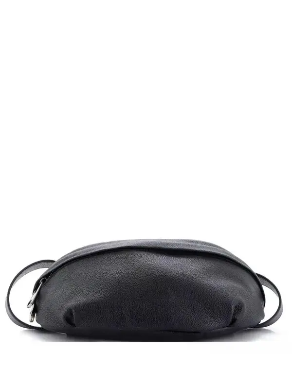 Gucci Logo Leather Belt Bag With Gg Coated Canvas