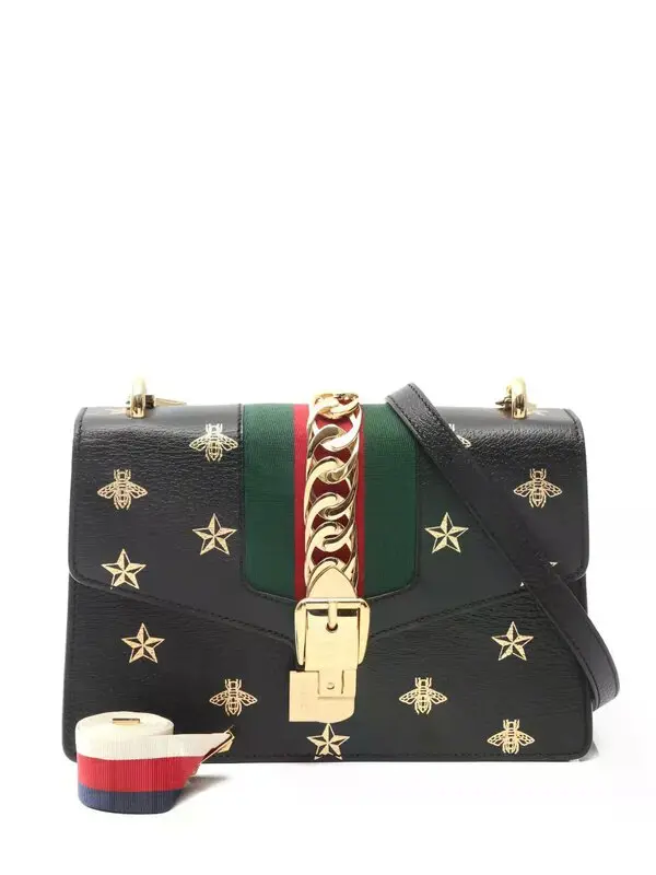 Gucci 2010s Bee And Star Embellished Shoulder Bag
