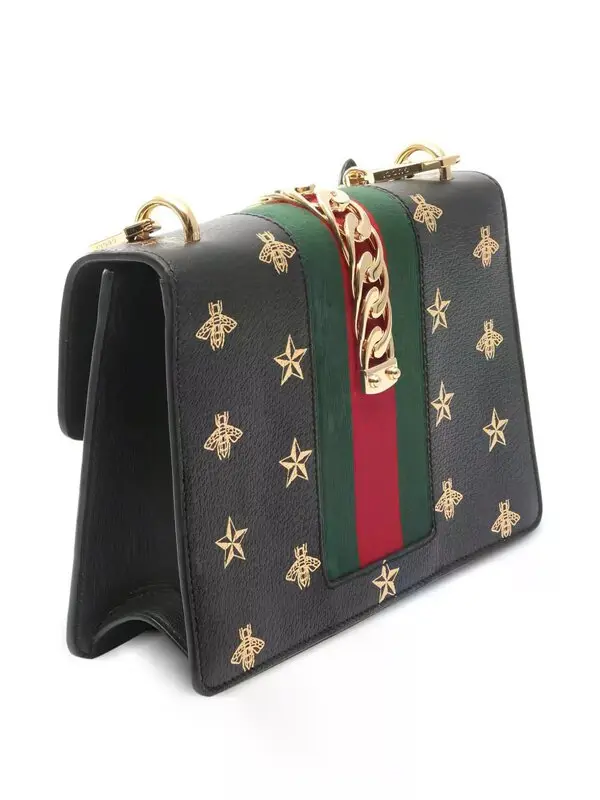 Gucci 2010s Bee And Star Embellished Shoulder Bag