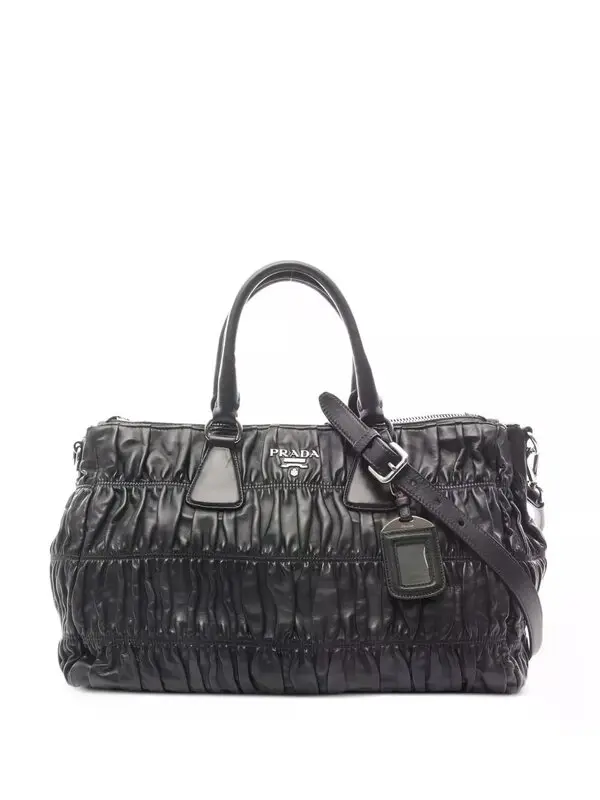 Prada 2010s Gaufre Leather Tote Bag