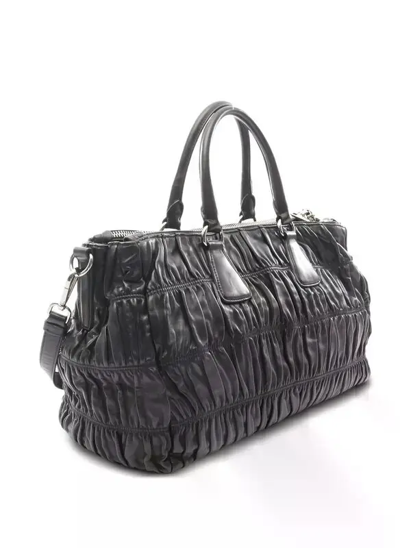 Prada 2010s Gaufre Leather Tote Bag