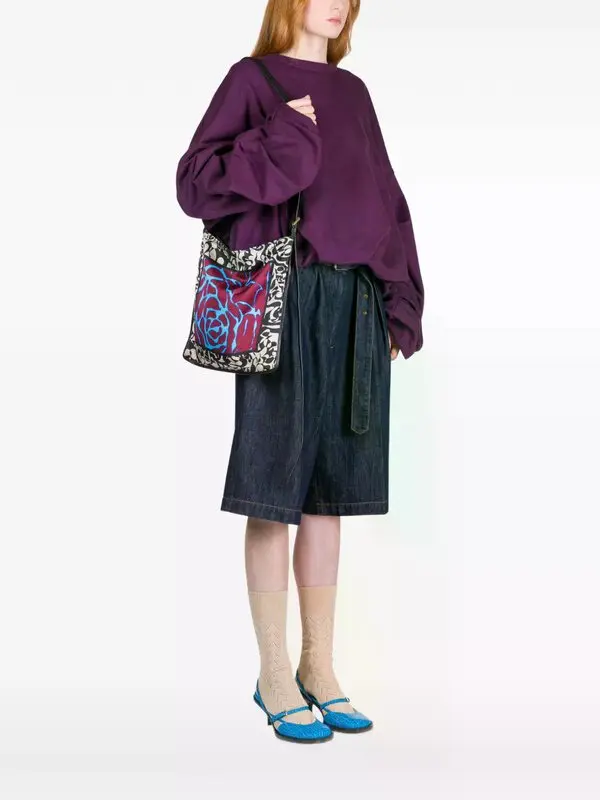 Dries Van Noten Graphic-print Shoulder Bag - Red