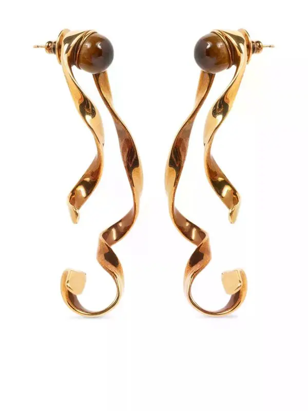 Dries Van Noten Wave Earrings - Gold
