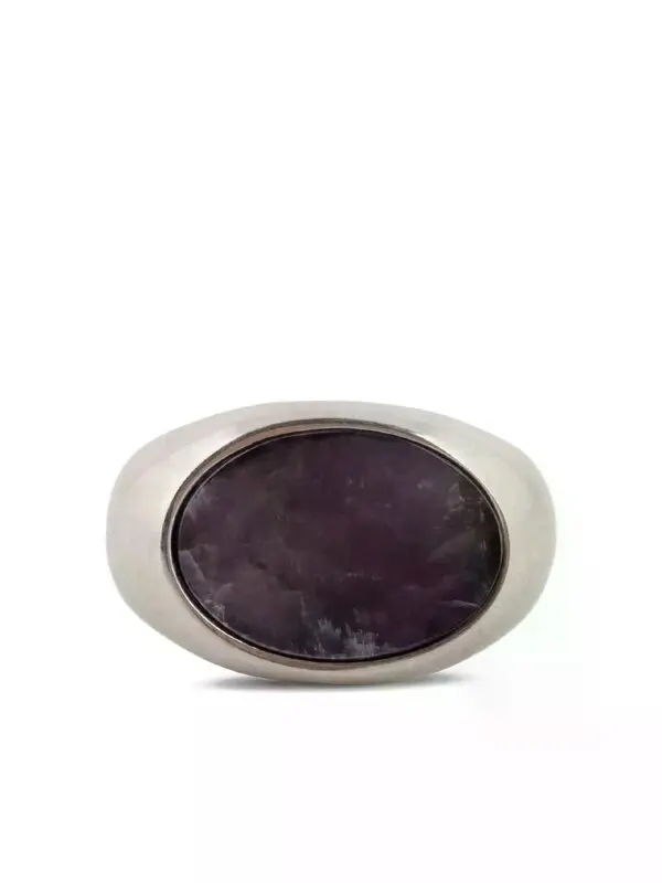 Dries Van Noten Oval-stone Signet Ring - Silver