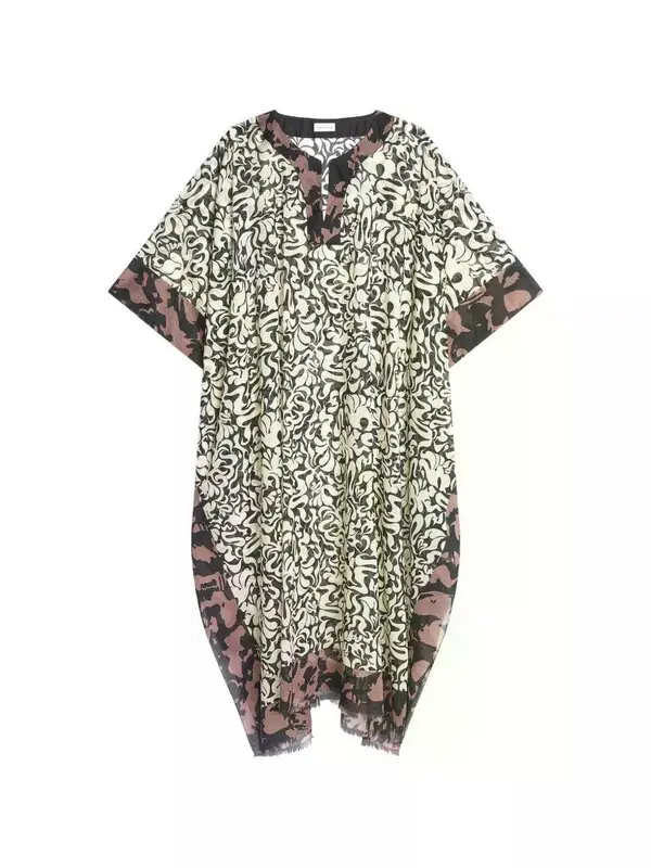 Dries Van Noten Printed Kaftan - Neutrals