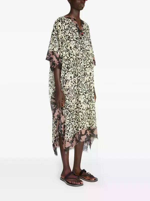 Dries Van Noten Printed Kaftan - Neutrals