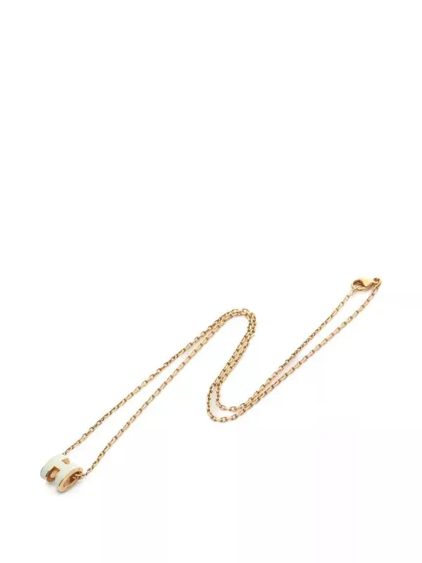 Hermès Mini Pop H Pendant Necklace - White