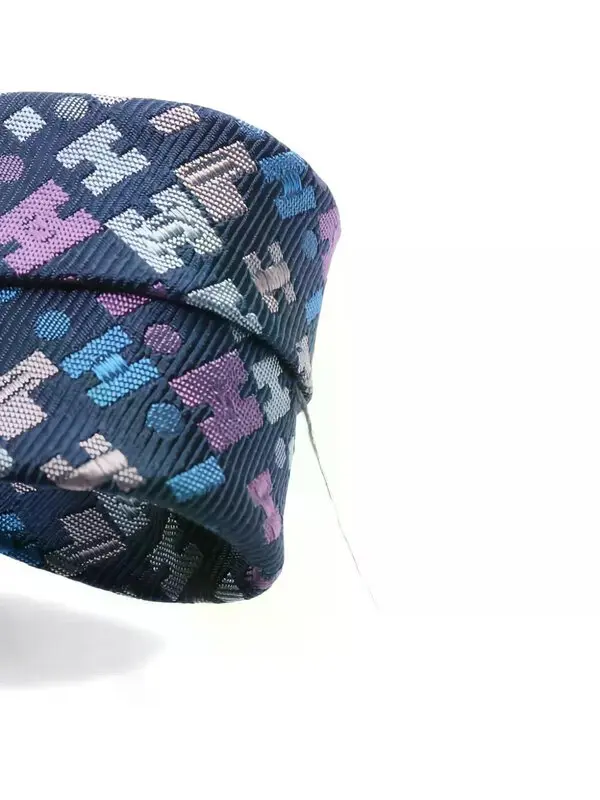 Hermès 2010s Patterned Standard Silk Tie