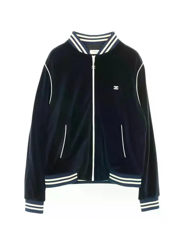 Celine Triomphe Velvet Bomber Jacket