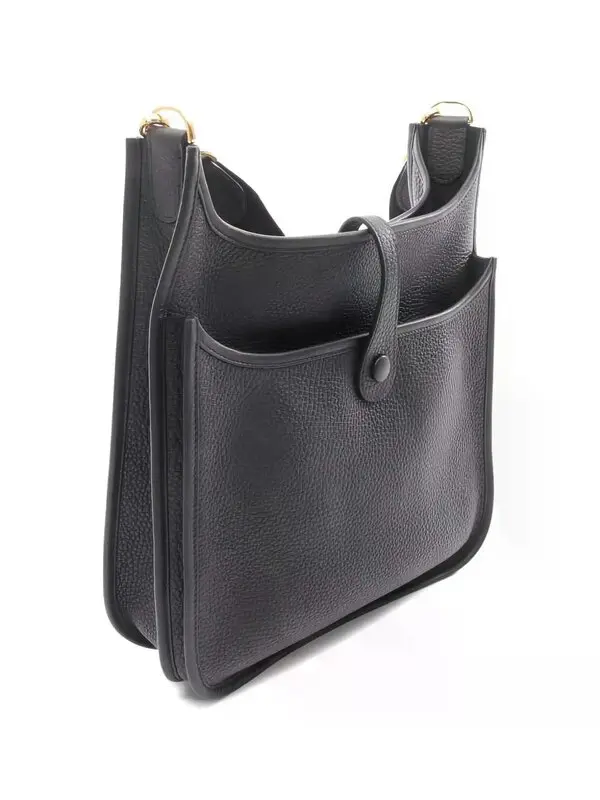 Hermès 2025 Evelyne Iii Troyes Clemence Leather Shoulder Bag - Black