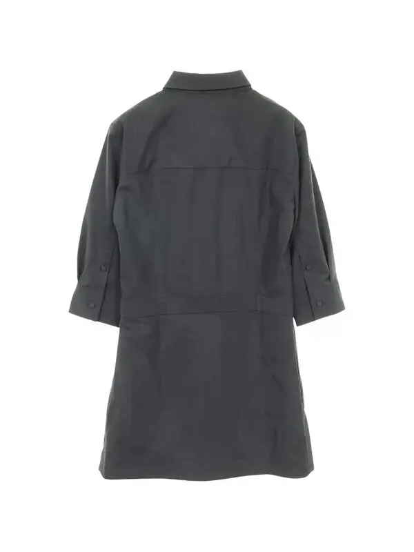 Gucci 2010s Horsebit Wool Midi Shirt Dress