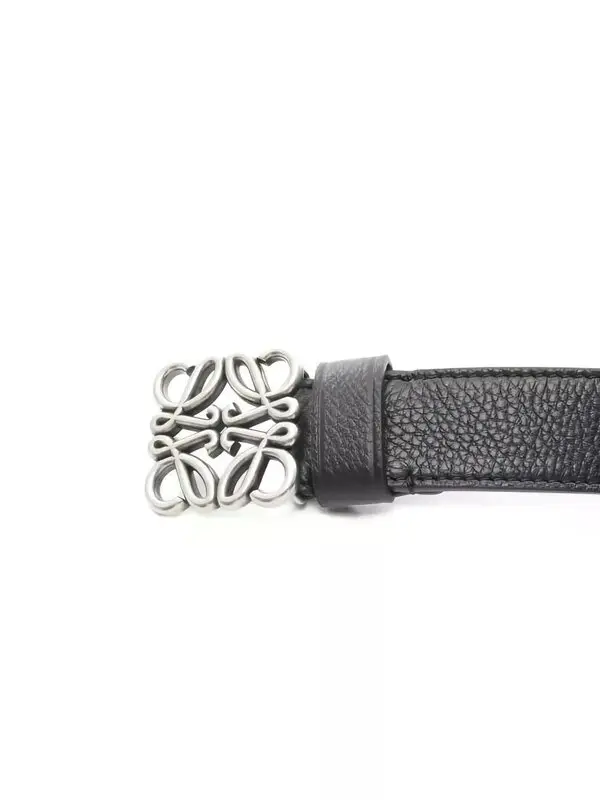Loewe 2020s Anagram Leather Belt - Black