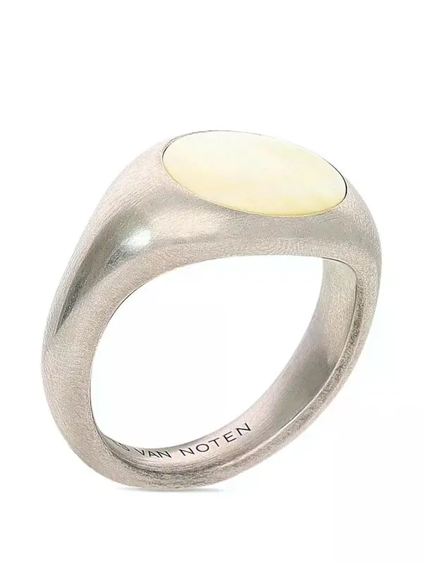 Dries Van Noten Stone-embellished Signet Ring - Silver