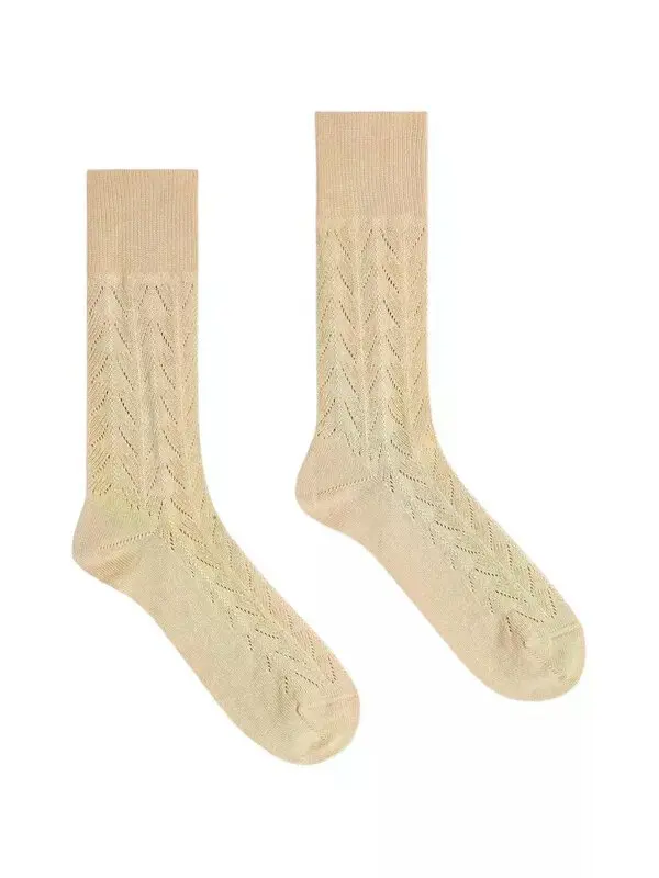 Dries Van Noten Ribbed Socks - Neutrals