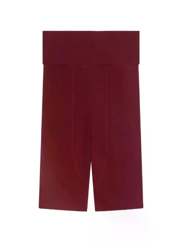 Dries Van Noten Rib Knit Biker Shorts - Red
