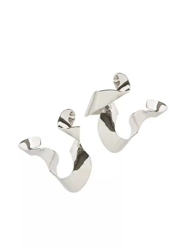Dries Van Noten Twist Earrings - Silver