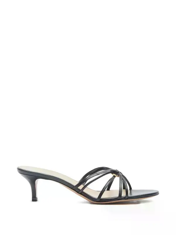 Le Monde Beryl Sofia Strappy Leather Sandals - Black