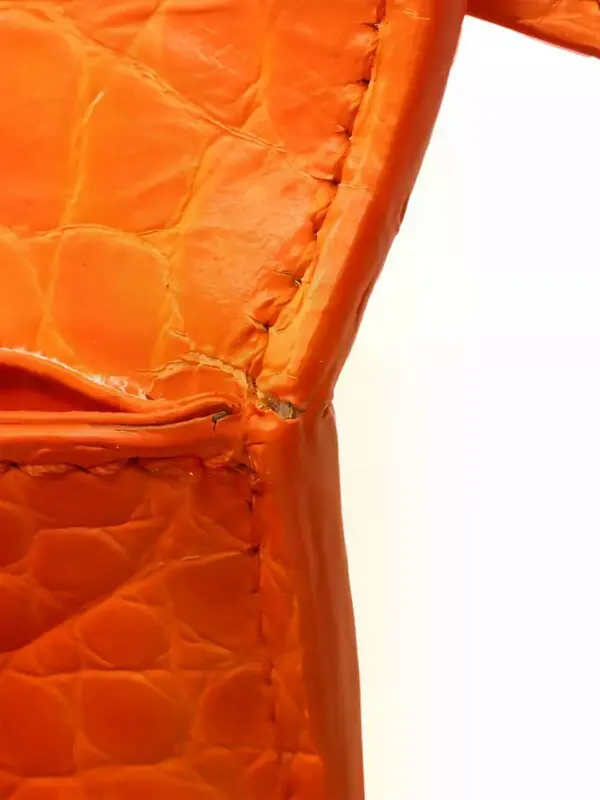 Balenciaga Gossip Croc-embossed Shoulder Bag - Orange
