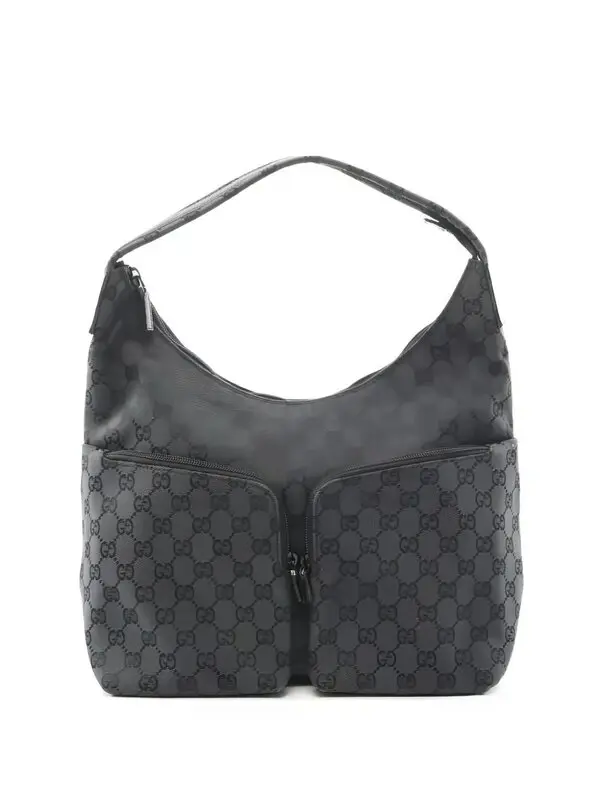 Gucci Patterned Shoulder Bag With Leather Trim
