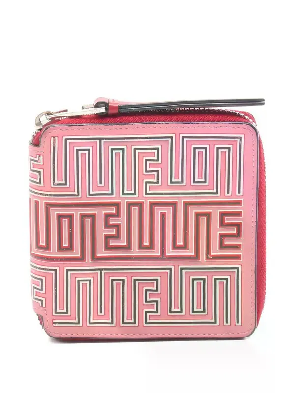 Loewe Maze Square Zip Wallet - Pink