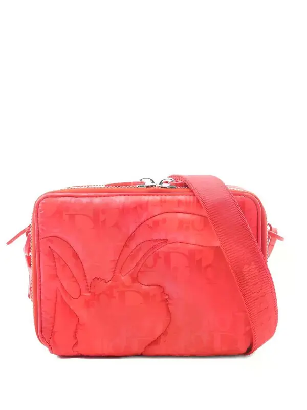 Dior X Erl 2010s Mirage Logo Shoulder Bag - Red