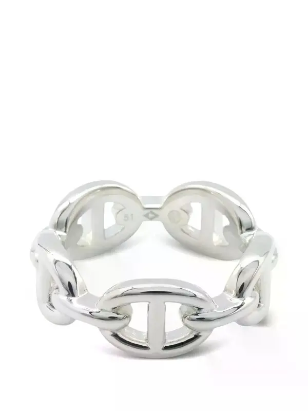 Hermès 2010s Chaine D'ancre Enchainee Ring - Silver